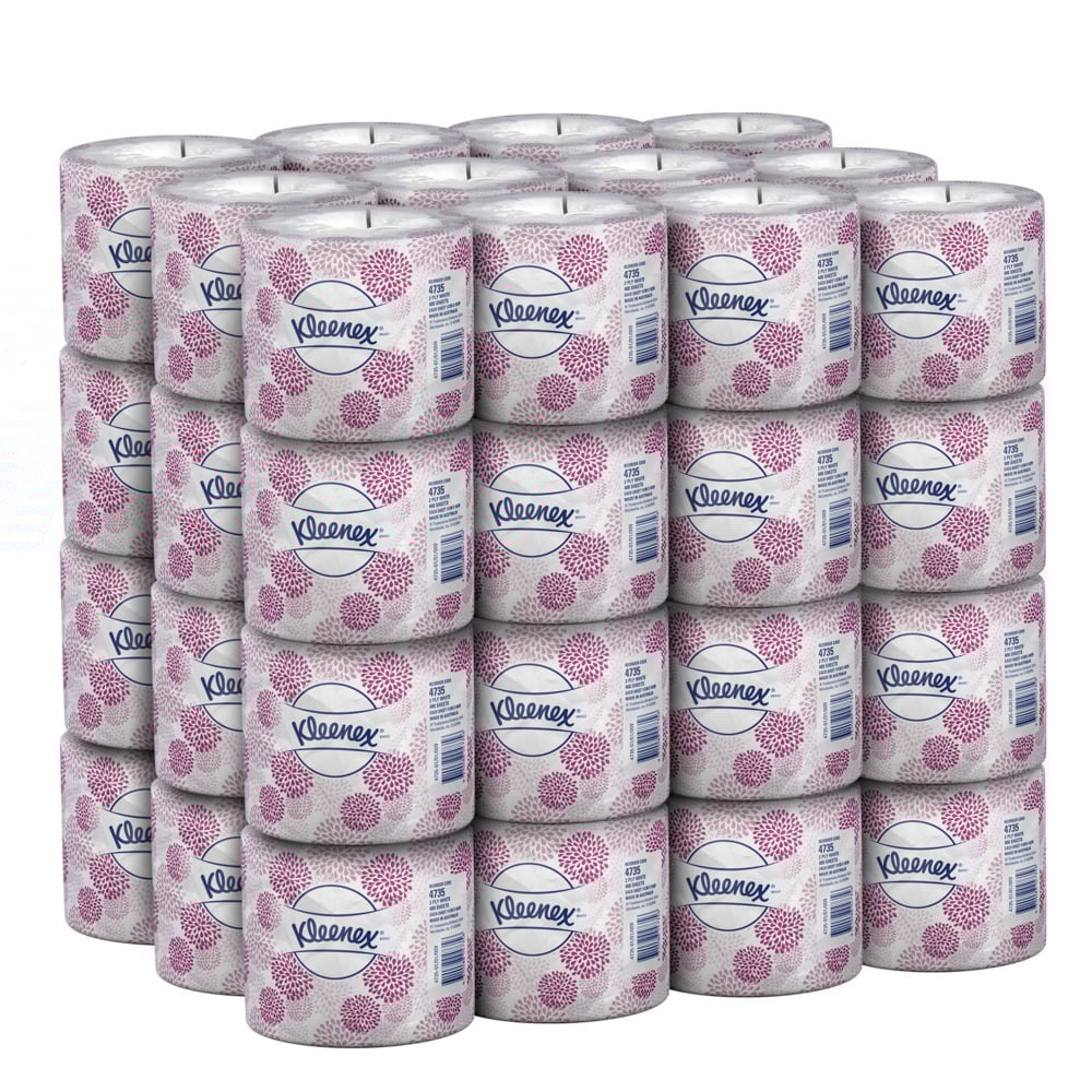 KLEENEX 2-Ply Toilet Paper (4735) - 48 Rolls, 400 Sheets/Roll | FSC Ce – Unique Cleaning Supplies