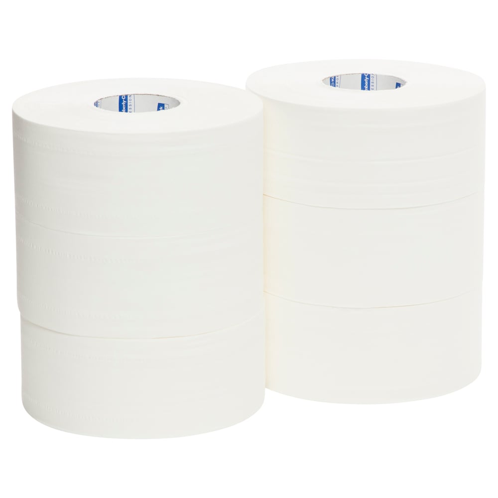 KLEENEX Compact Jumbo 2-Ply Toilet Paper (5749) - 6 Rolls, 300m/Roll ...